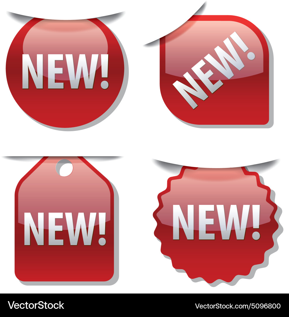 New tags Royalty Free Vector Image - VectorStock