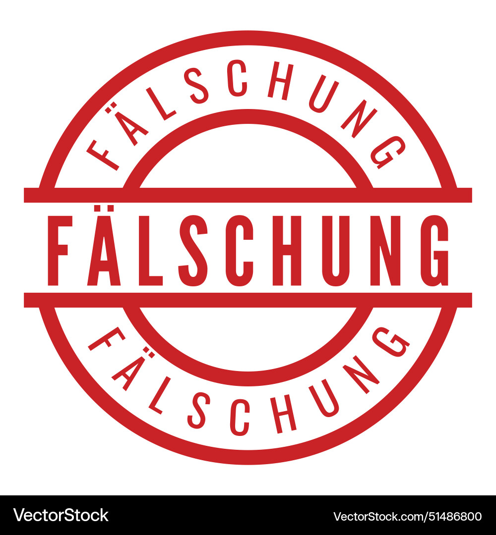 Red falschung grunge stamp Royalty Free Vector Image