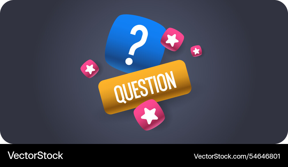 A poster with question mark that needs Royalty Free Vector