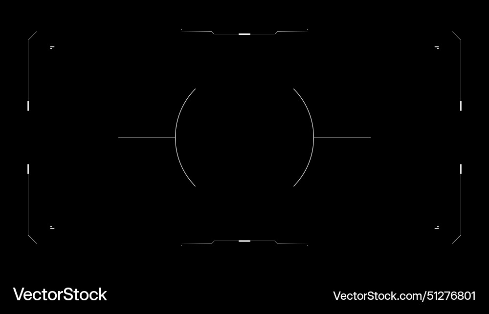 Futuristic glitchy hud aim reticle Royalty Free Vector Image