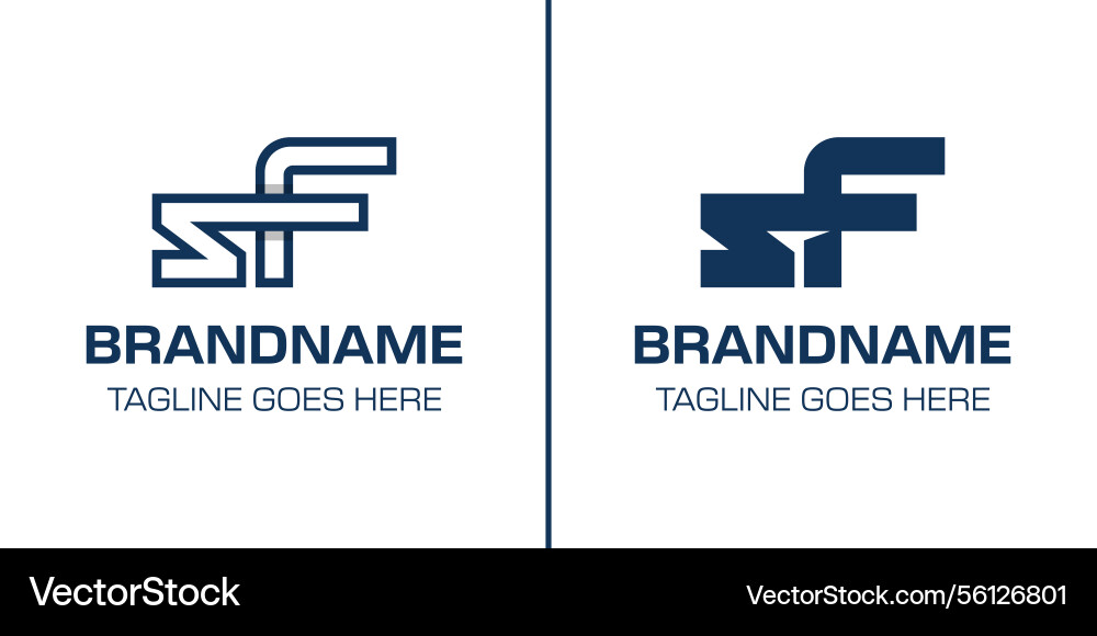 Letters sf monogram logo set suitable for any Vector Image