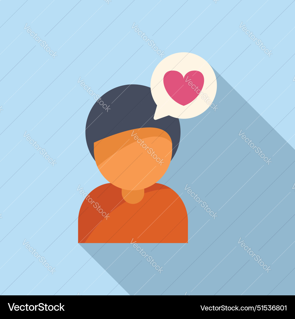 Person thinking about love Royalty Free Vector Image