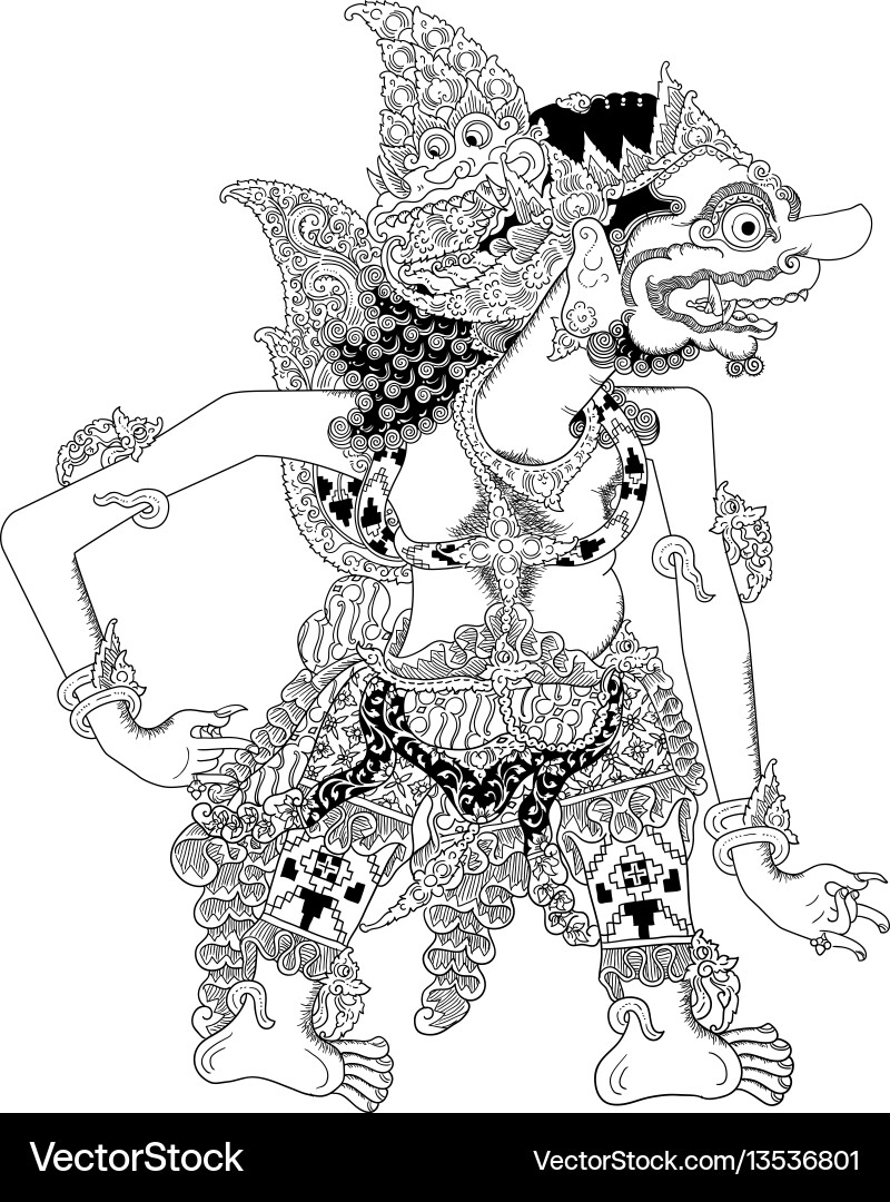 Prabu hiranyakasipu Royalty Free Vector Image - VectorStock