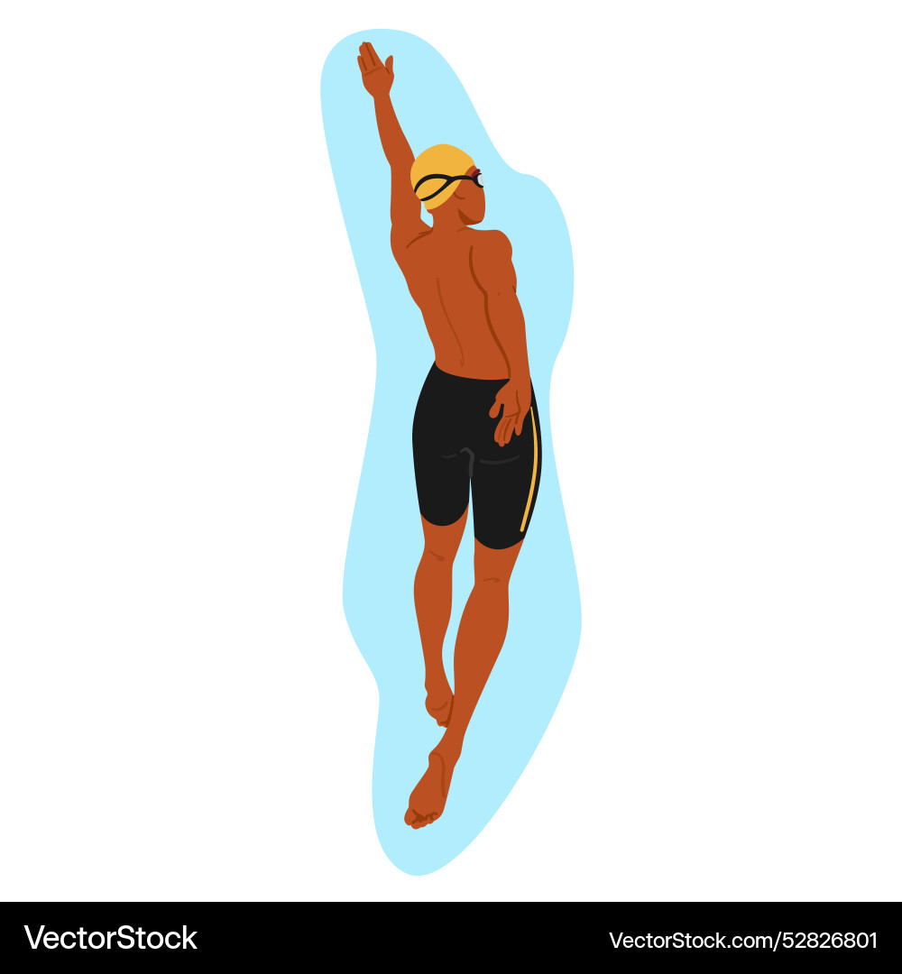Professional swimmer showcasing swimming technique