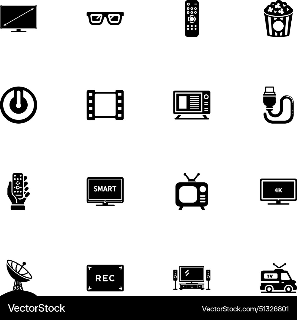 Tv icon - expand to any size change Royalty Free Vector