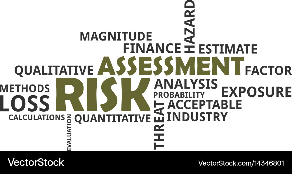 Word cloud - risk assessment Royalty Free Vector Image