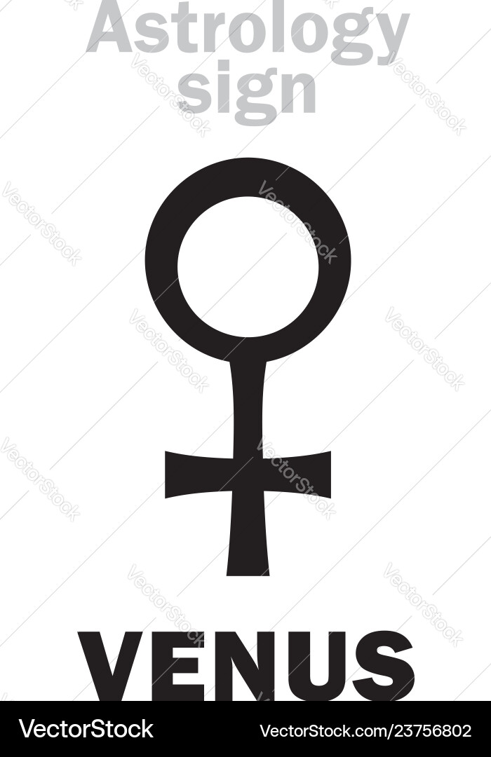 Astrology planet venus Royalty Free Vector Image