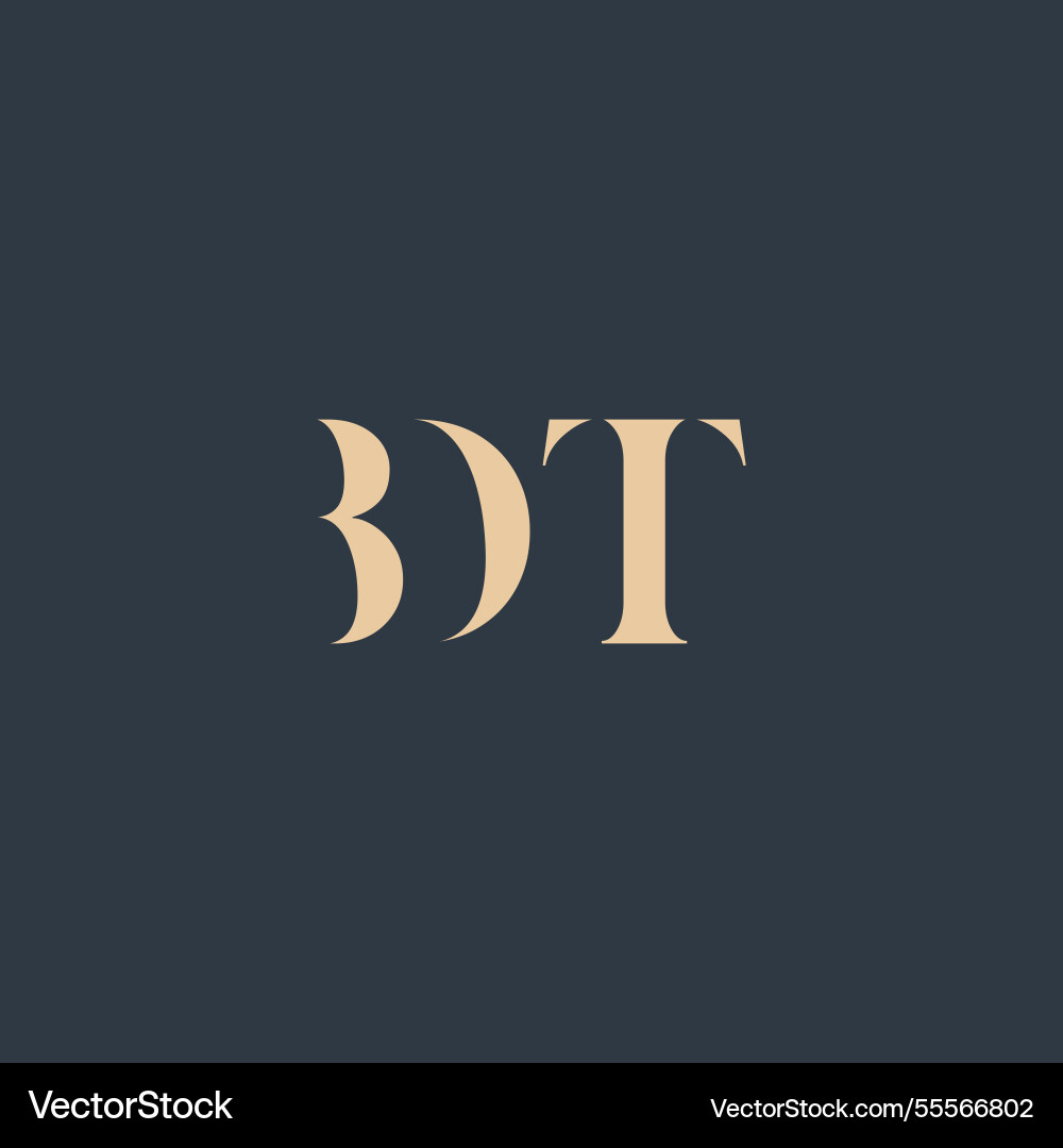 Bdt abstract letter logo Royalty Free Vector Image