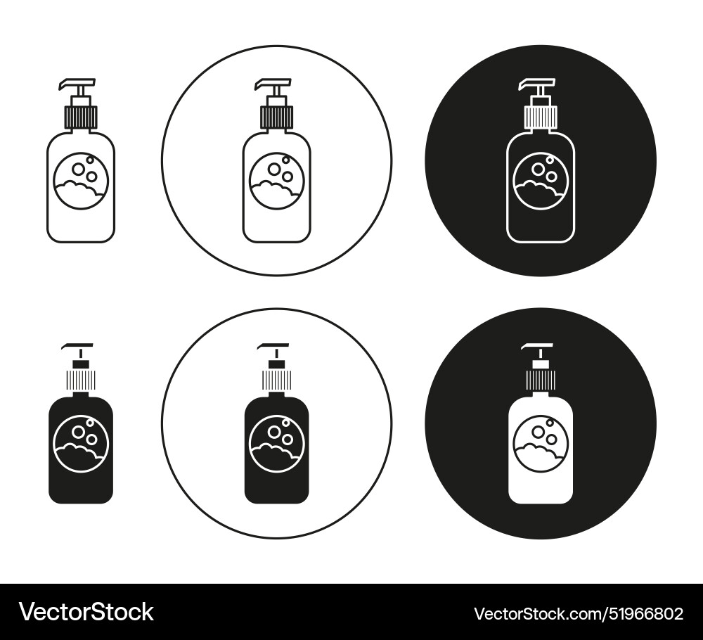 Body soap simple symbol icon set Royalty Free Vector Image