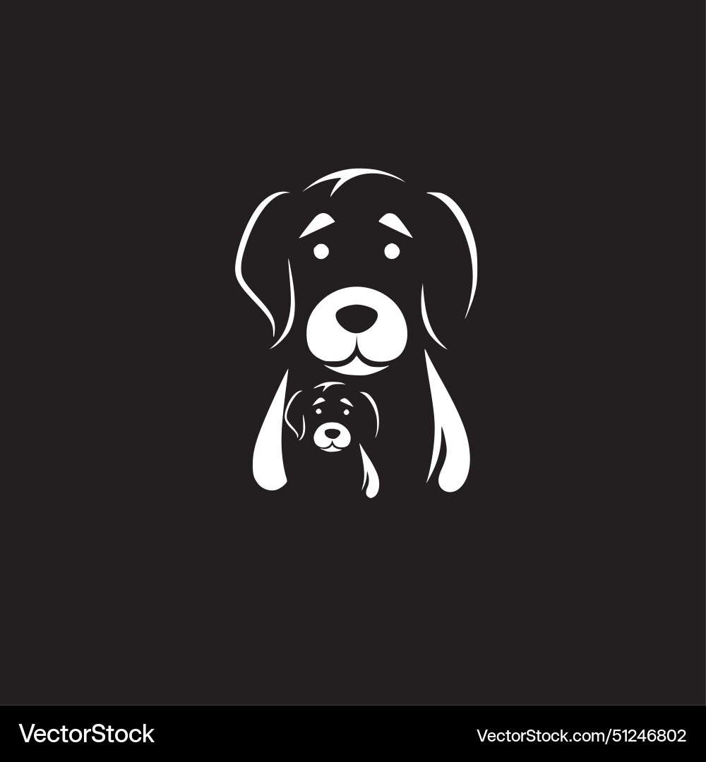 Dog mom - black and white isolated icon Royalty Free Vector