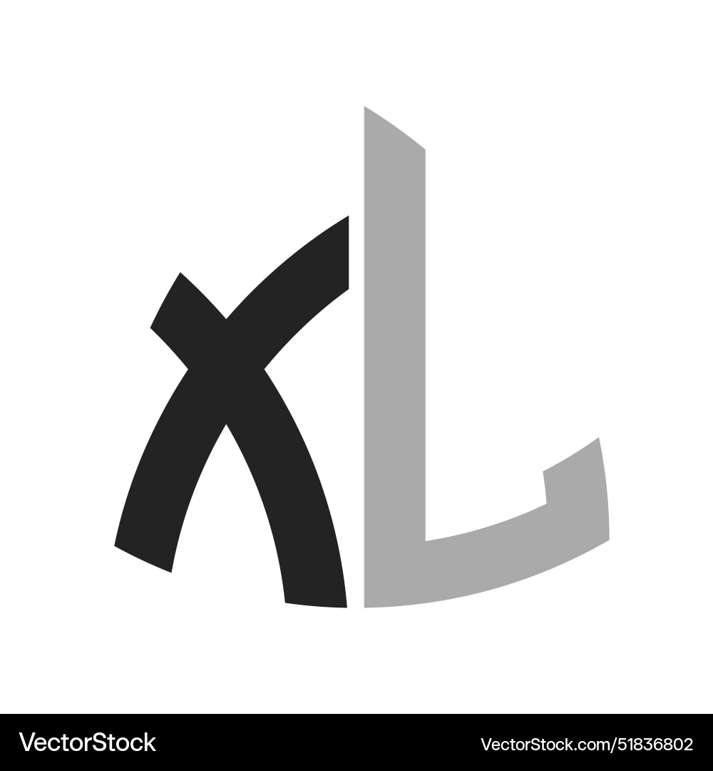 Modern creative xl logo design letter icon Vector Image