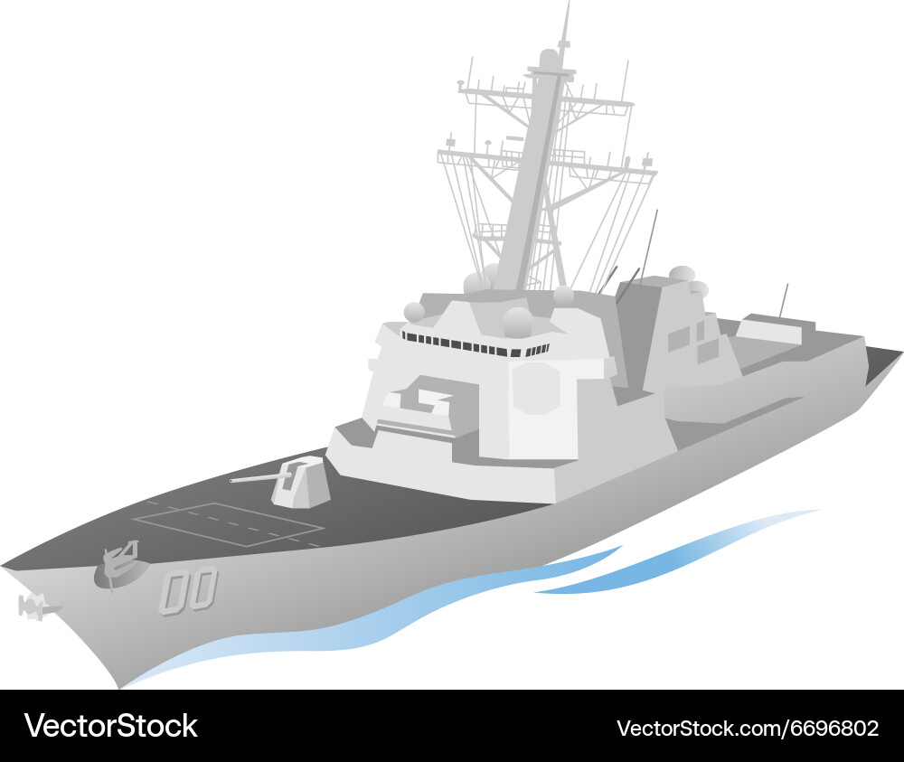 Naval ship Royalty Free Vector Image - VectorStock