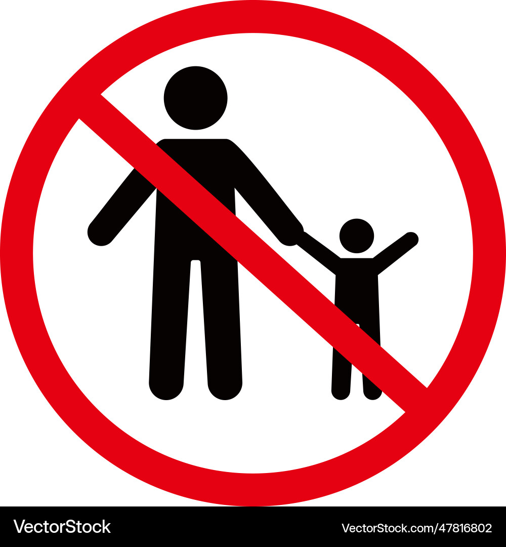 No children sign icon Royalty Free Vector Image