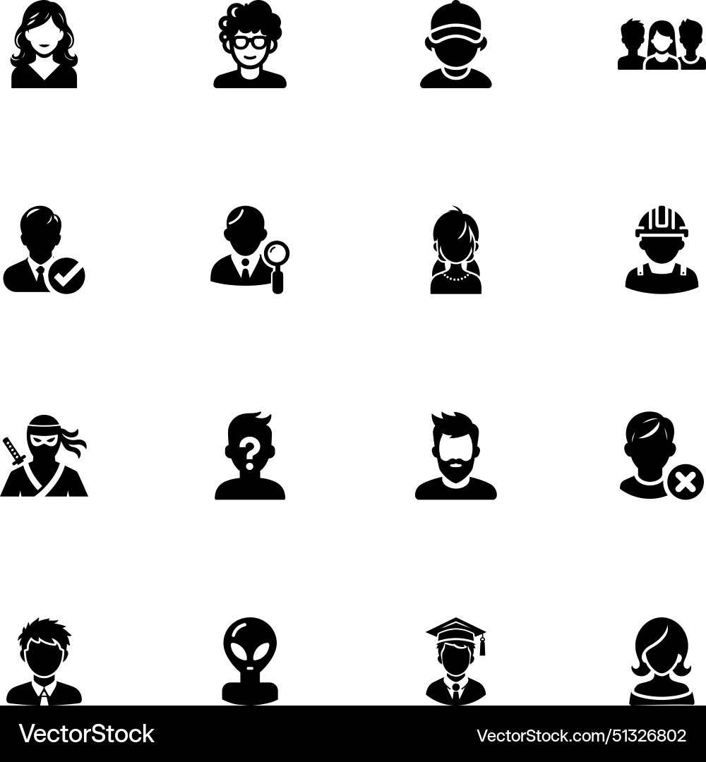 Users avatar icon - expand to any size change Vector Image