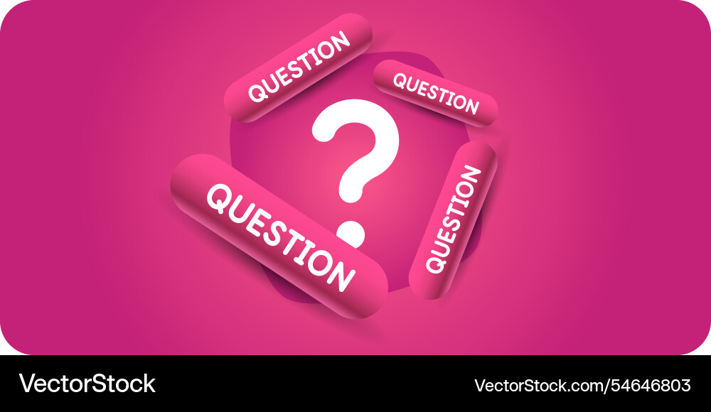 A poster with question mark that needs Royalty Free Vector