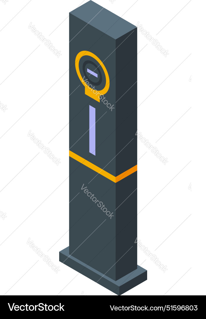 Electric vehicle charging station supplying power Vector Image