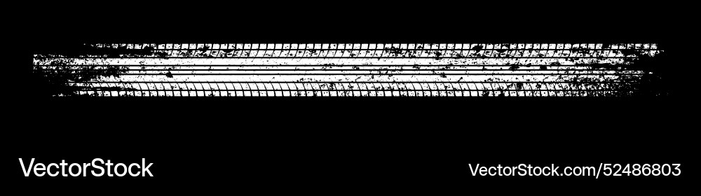 Grunge tire track wheel braking marks white Vector Image