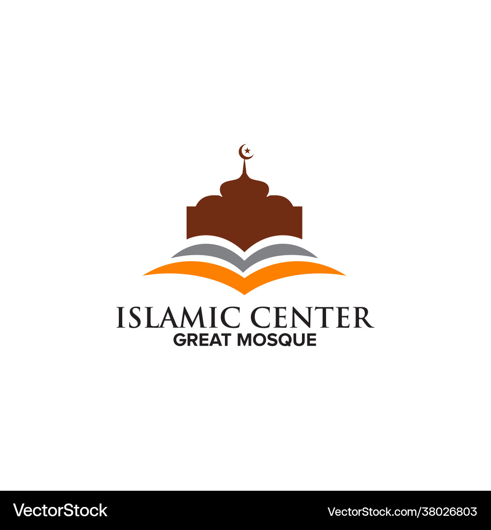 Islamic education logo design template Royalty Free Vector