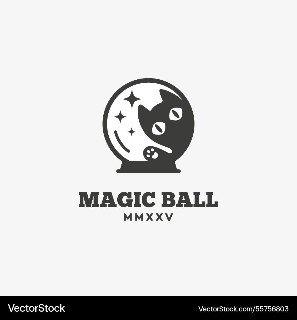 Magic ball logo Royalty Free Vector Image - VectorStock