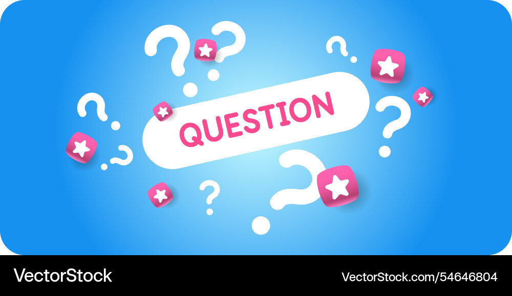 A poster with question marks Royalty Free Vector Image