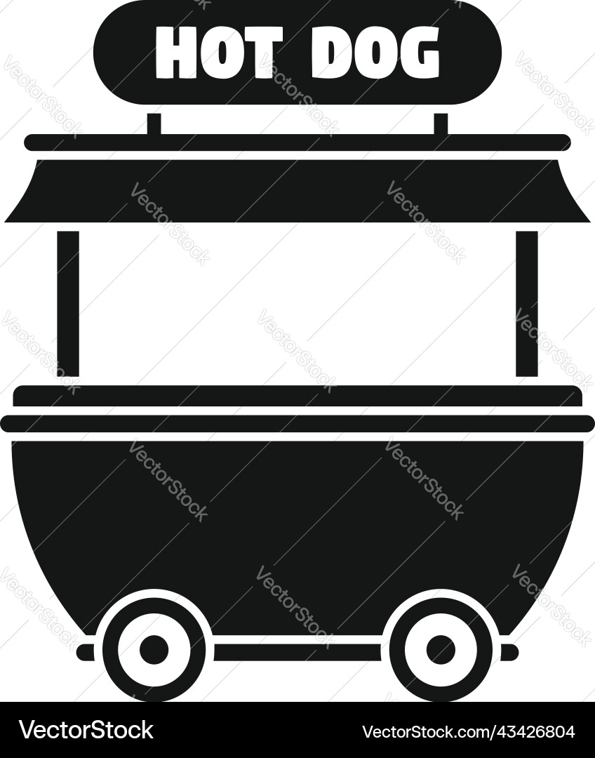 Bakery stand icon simple hot dog cart Royalty Free Vector