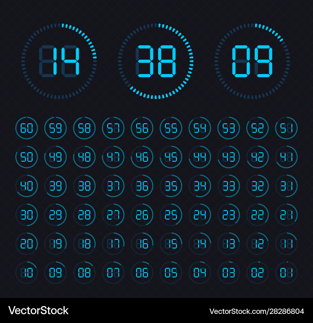 Clock showing minutes Royalty Free Vector Image