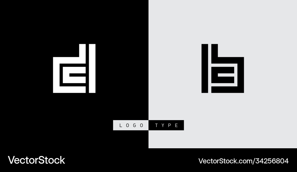Dc - logotype design element or icon d and c bc Vector Image