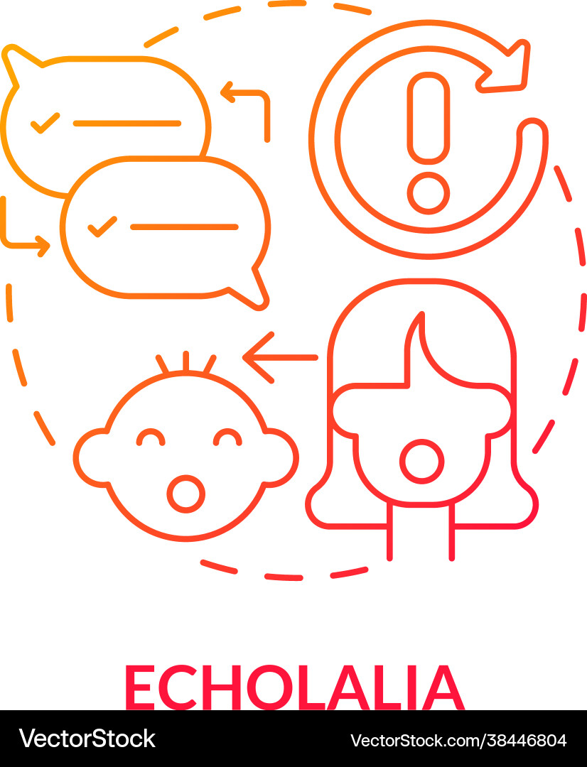 Echolalia concept icon Royalty Free Vector Image
