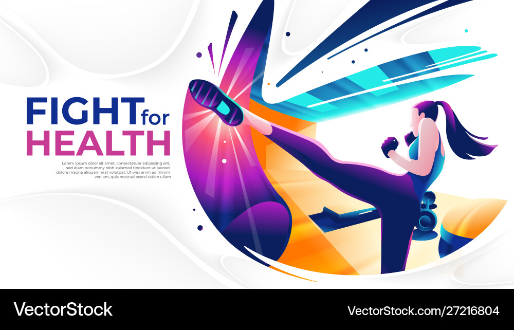 Kick boxing art Royalty Free Vector Image - VectorStock
