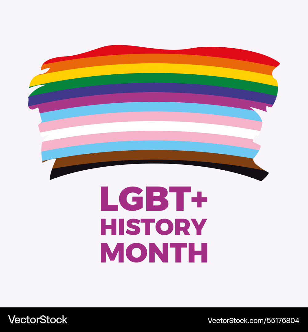 Lgbt history month poster Royalty Free Vector Image