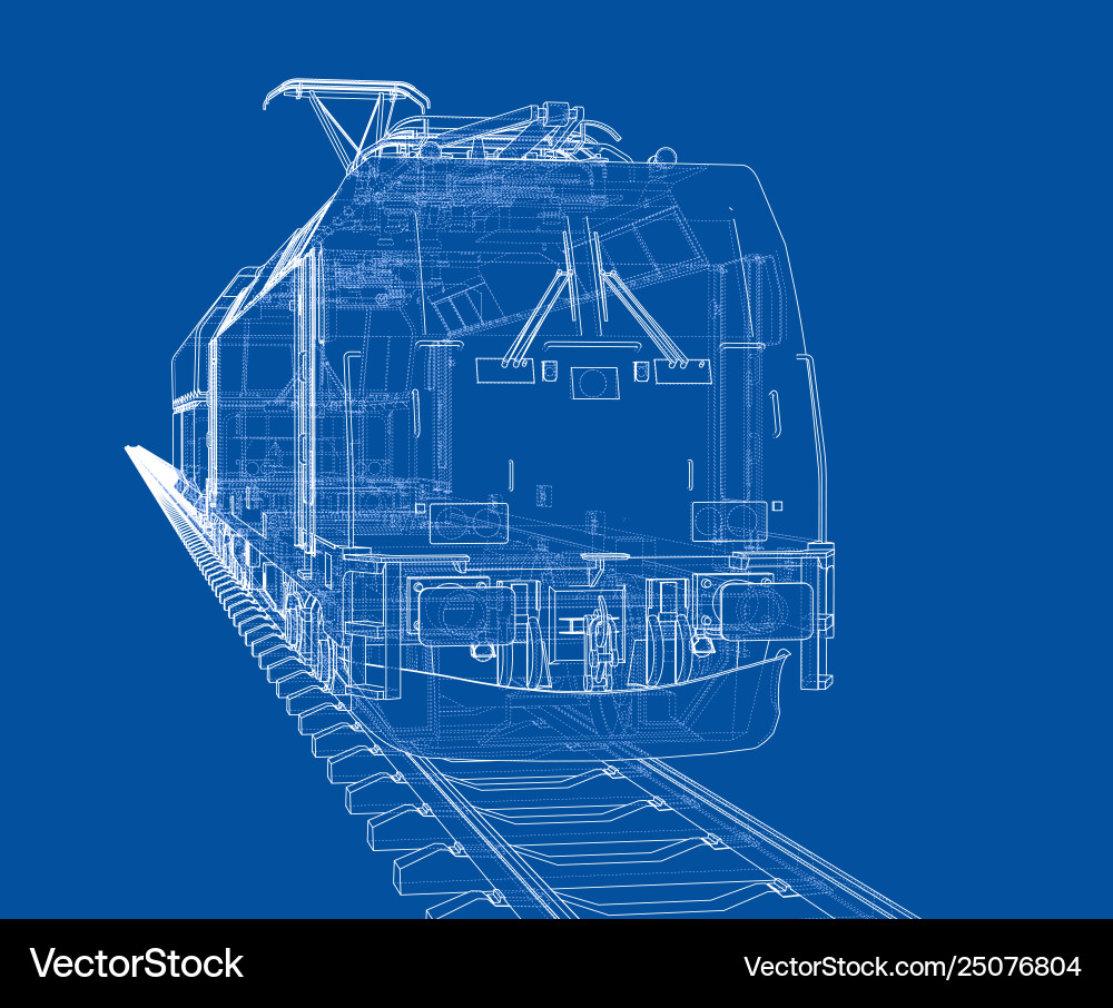 Modern train concept Royalty Free Vector Image
