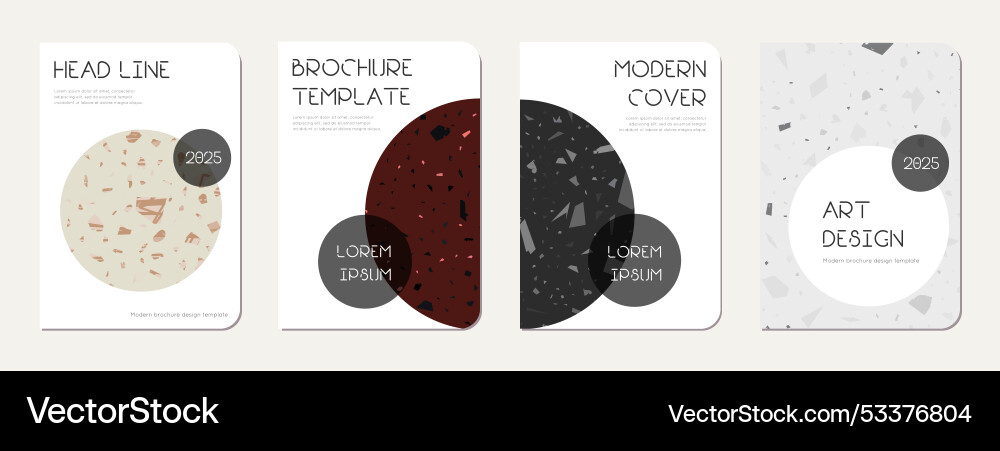 Notepad cover design terrazzo abstract Royalty Free Vector