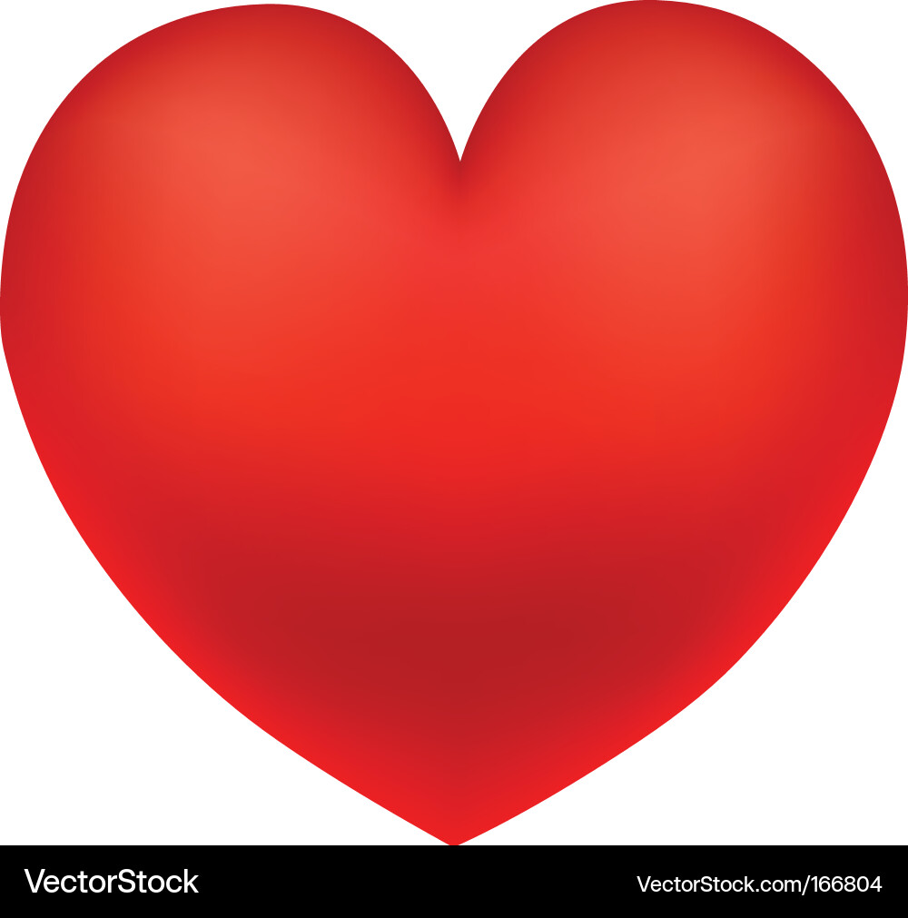 Red heart Royalty Free Vector Image - VectorStock