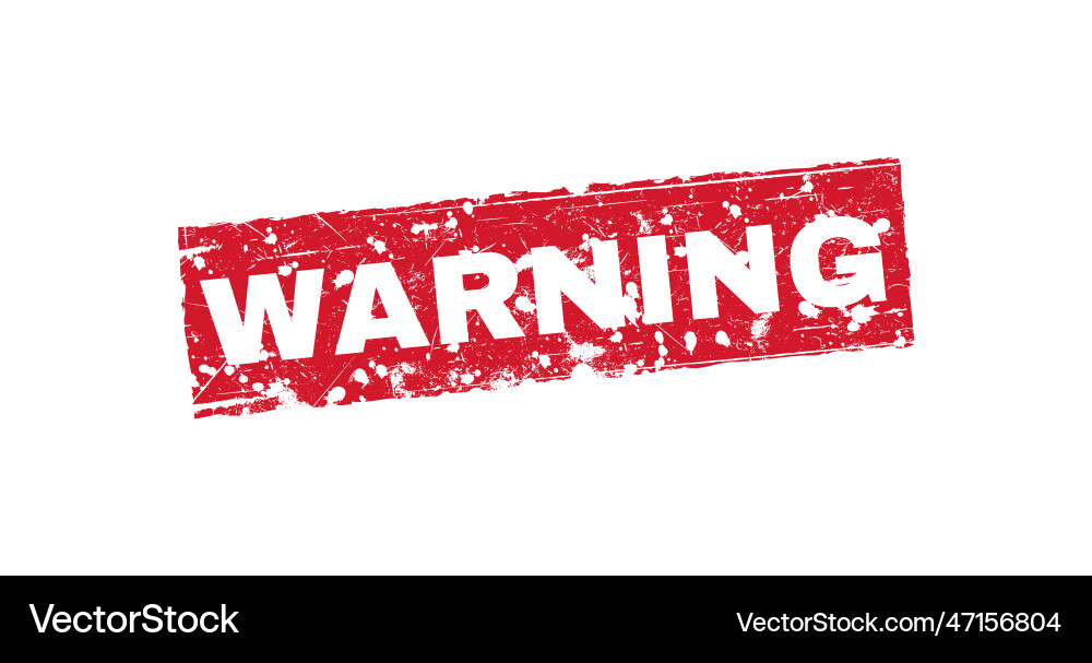 Warnung Grunge Stempel Schild Design Vorsicht Symbol