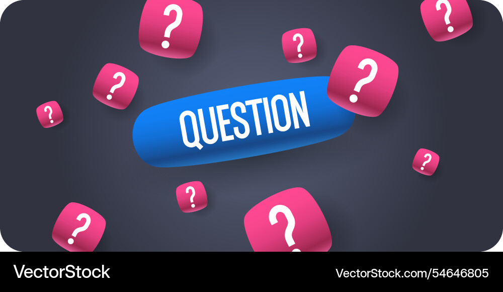 A poster with question marks Royalty Free Vector Image