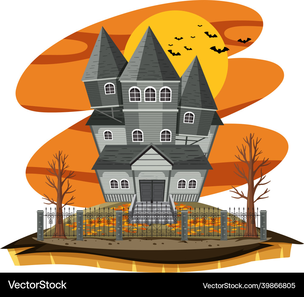 Cartoon Haunted House Royalty Free Vector Image