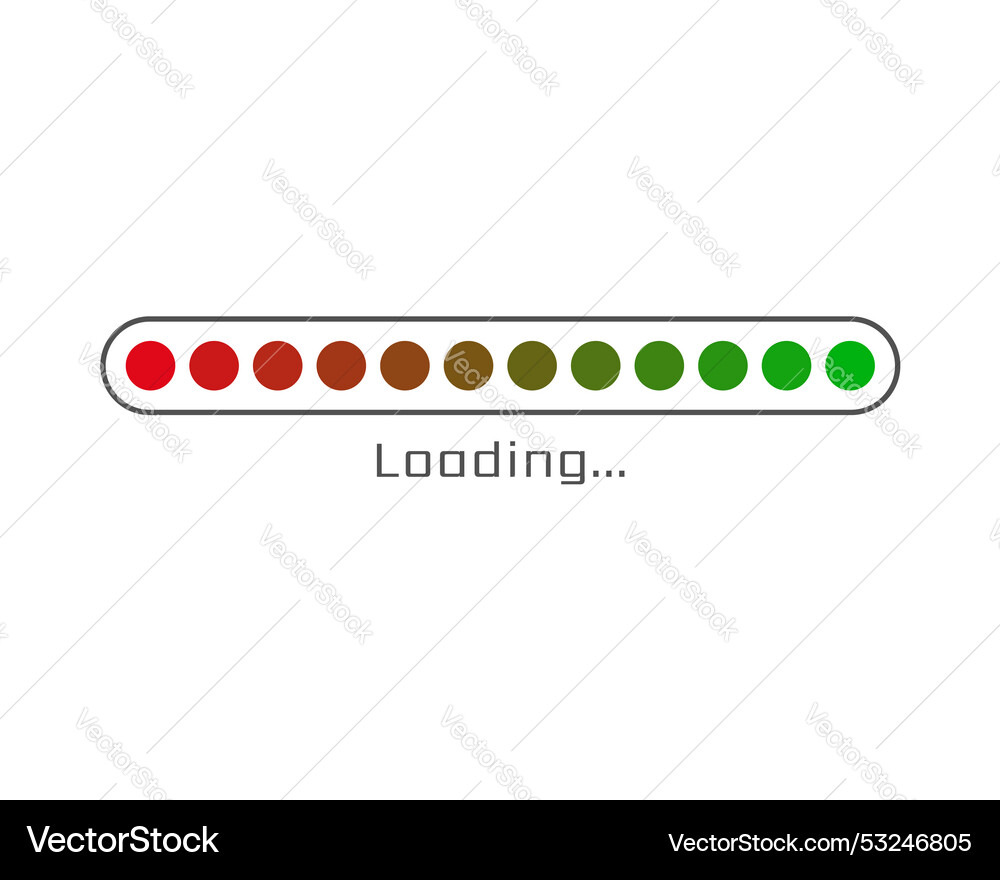 Collection loading bar status icon set of loaded Vector Image