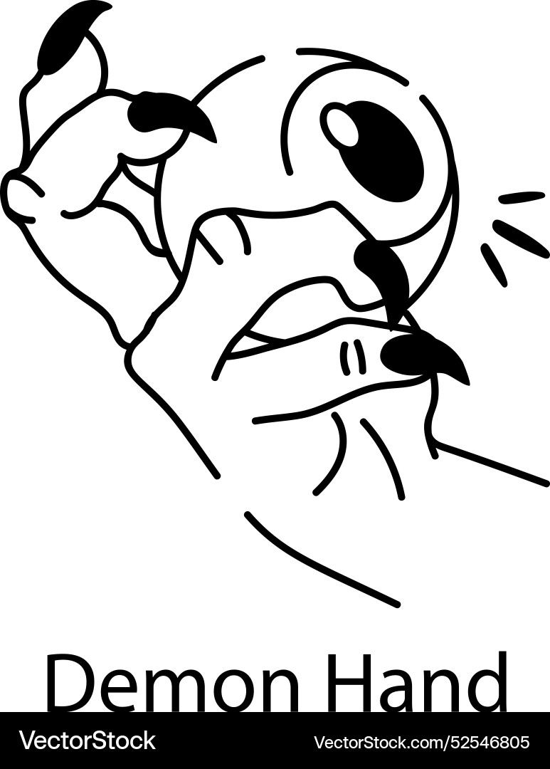 Demon hand Royalty Free Vector Image - VectorStock