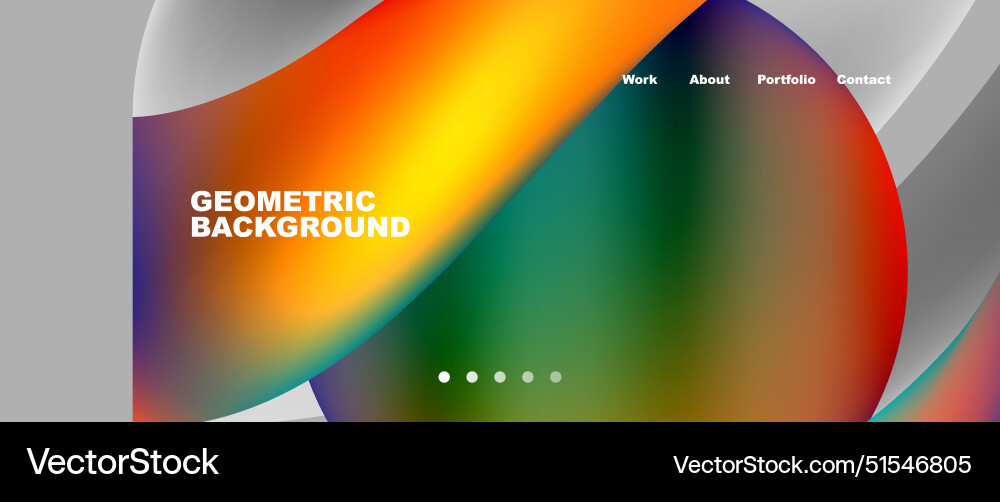 Dynamic flowing shapes concept design composition Vector Image