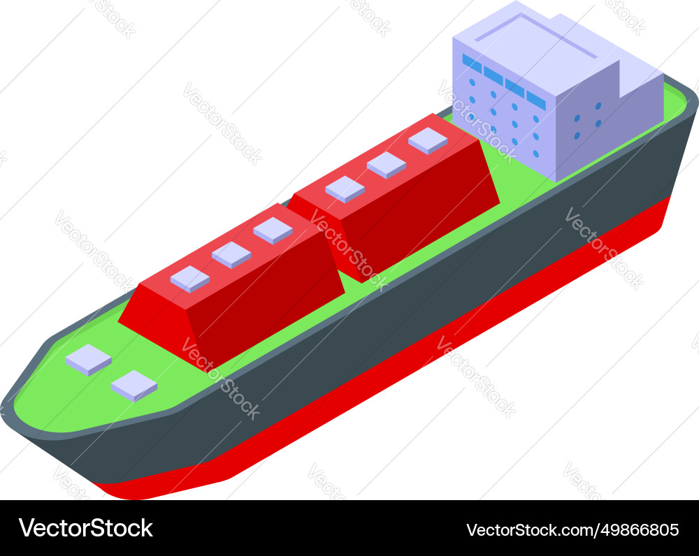 Fuel cargo ship icon isometric lng carrier Vector Image