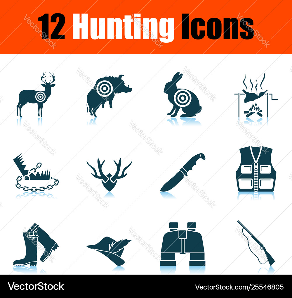 Hunting icon set Royalty Free Vector Image - VectorStock