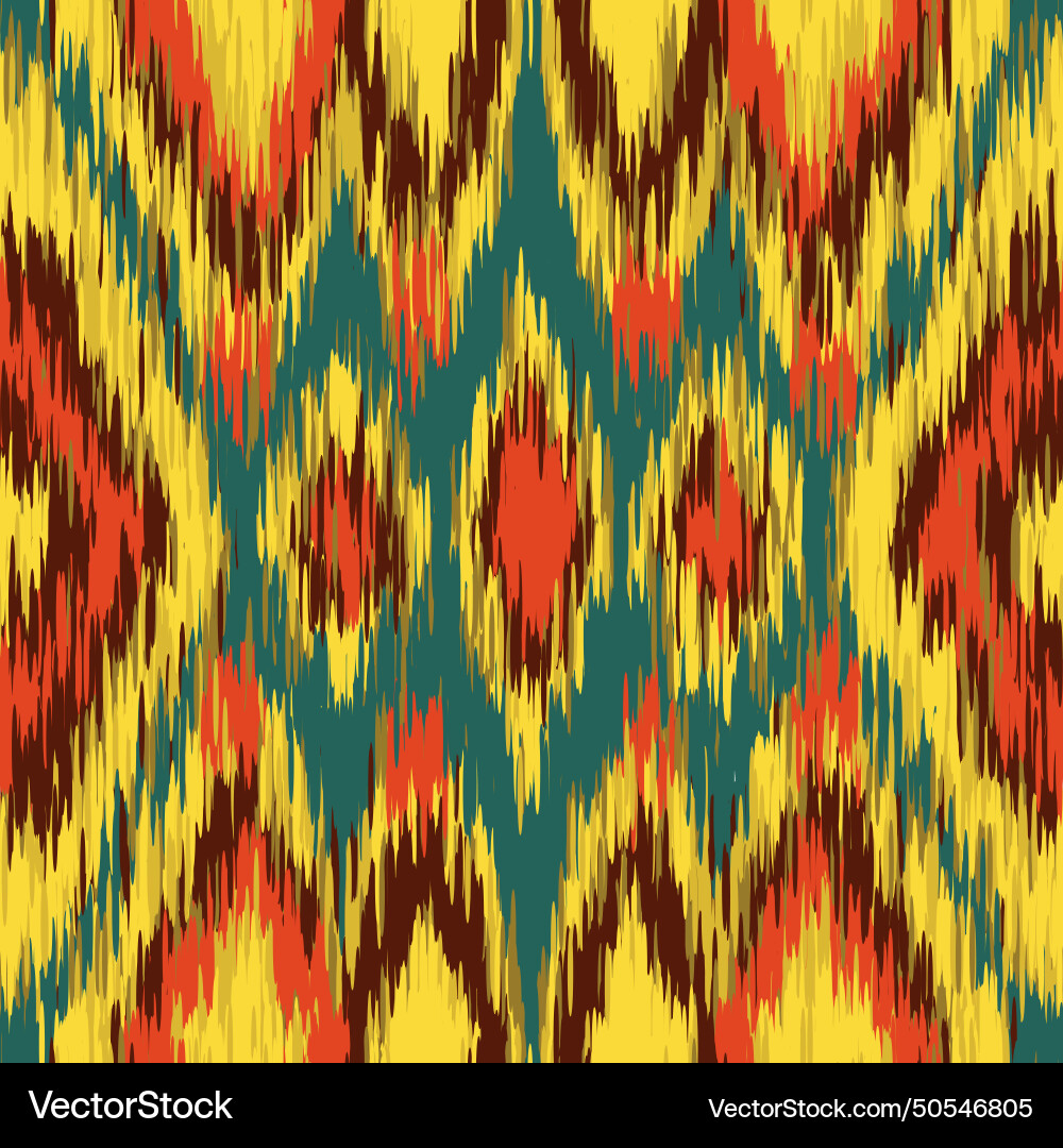 Seamless ikat pattern abstract background Vector Image