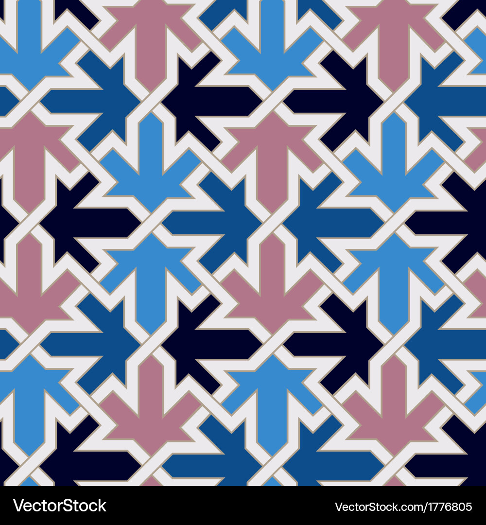 Seamless islamic geometric pattern Royalty Free Vector Image