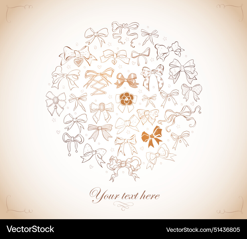 With various bow ties Royalty Free Vector Image