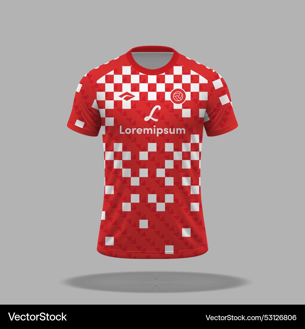 3d realistic soccer jersey in mainz style Vector Image