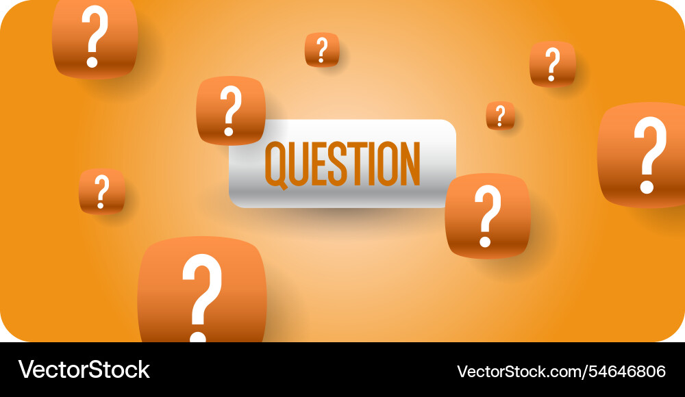 A poster with question marks Royalty Free Vector Image