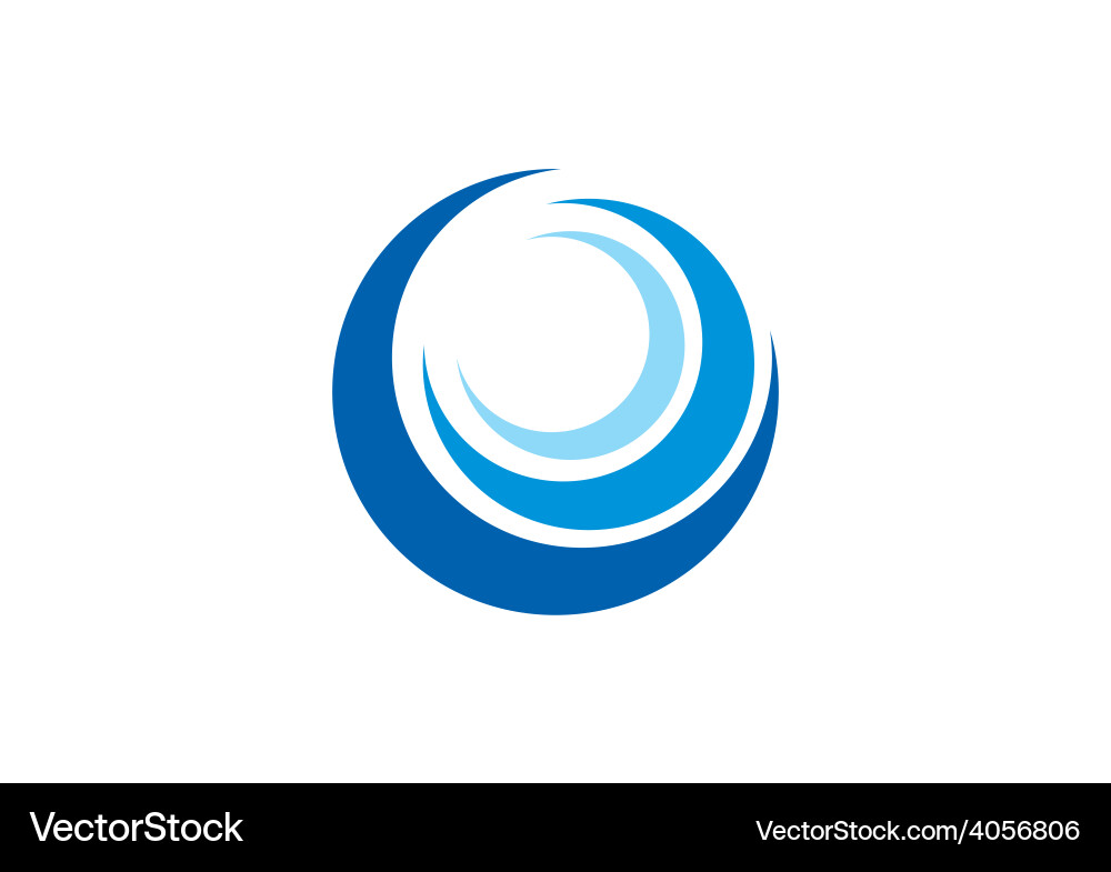 Abstract Wave Swirl Logo Royalty Free Vector Image