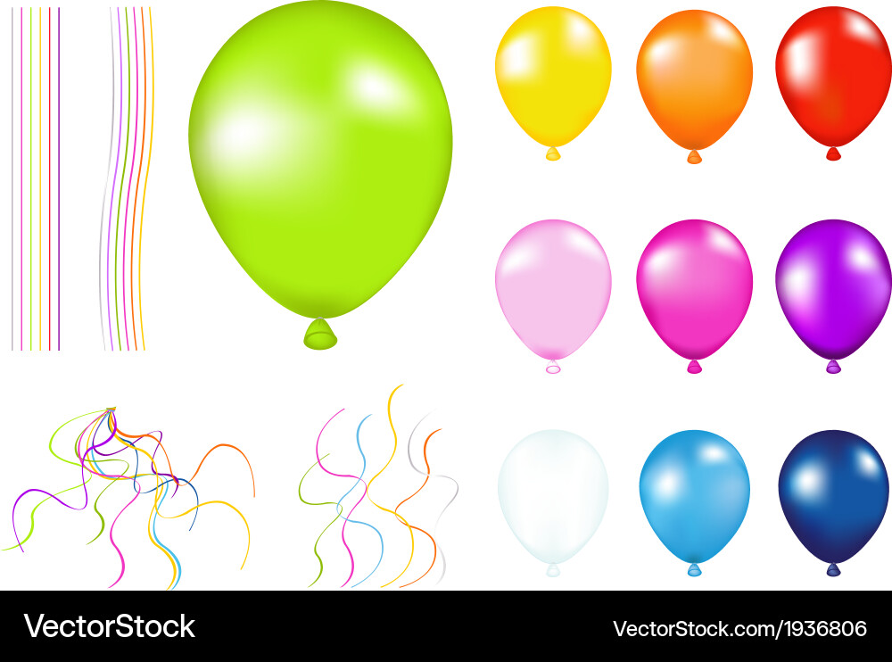 Colorful balloons Royalty Free Vector Image - VectorStock