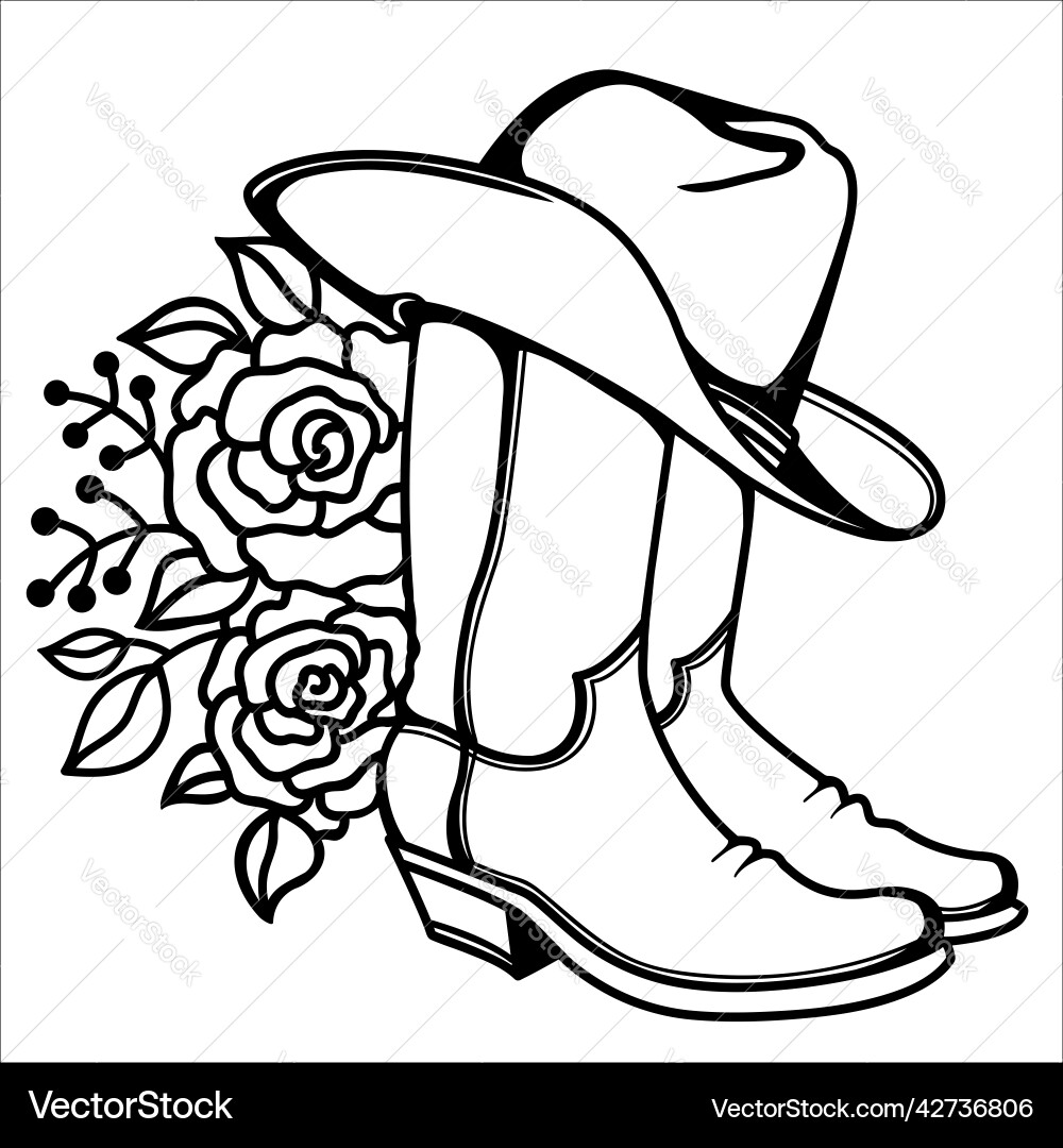 Cowboy Boots And Hat Vectors Page 2 | Cowboy Boots Hat Vectors