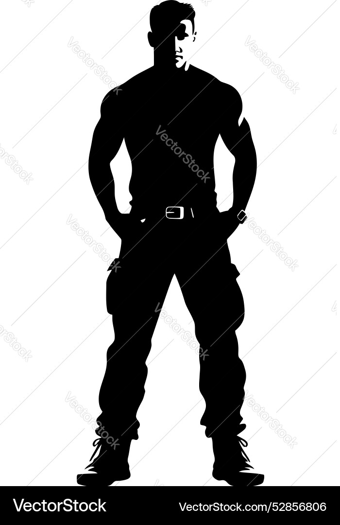 Flexframe jeans pant logo muscle denim muscular Vector Image